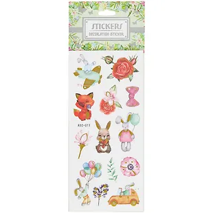 Наклейки Cute 3 вида (AXC-004, 010, 011) (9*25) «Читай-город»